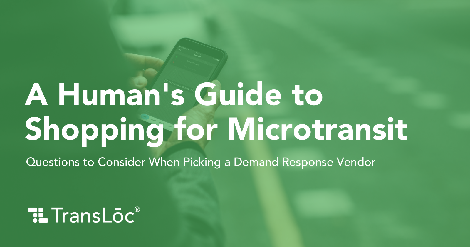 Human Guide to Shopping for Microtransit